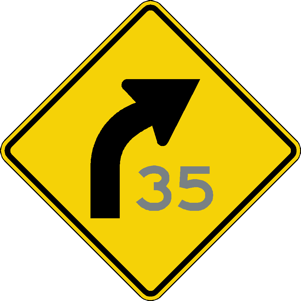W1-2AR – Real Traffic Signs