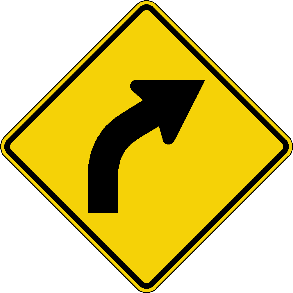 W1-2R – Real Traffic Signs